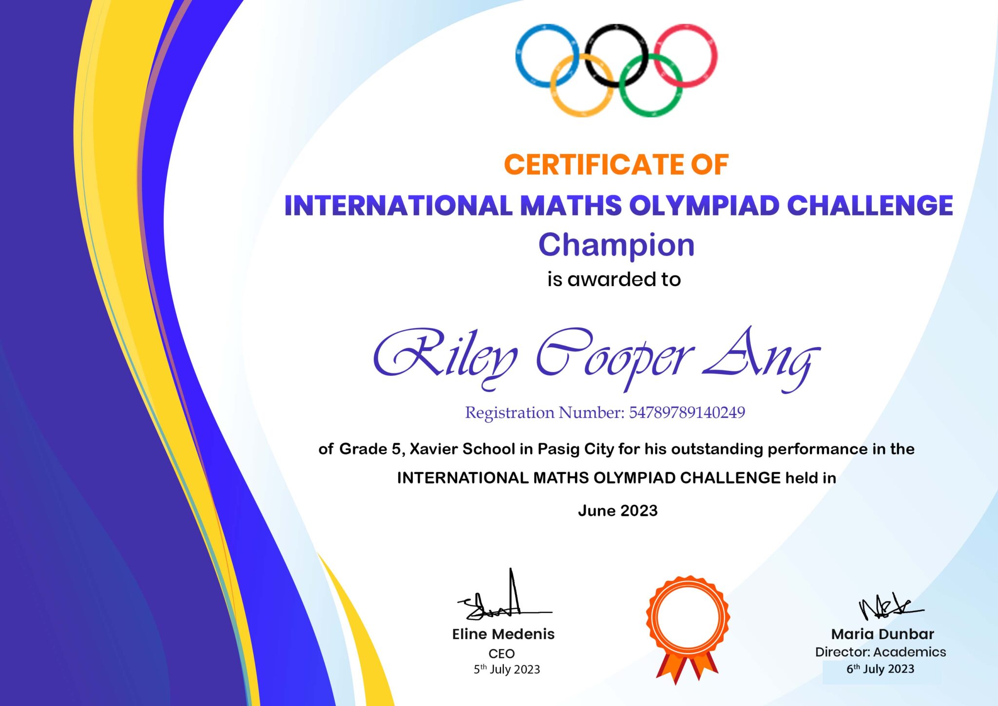 Xavier School Mathletes Shine at International Maths Olympiad Challenge ...
